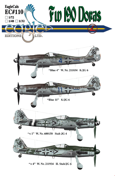 EagleCals #77-32 Fw 190 A-8s - Eagle Editions Ltd.