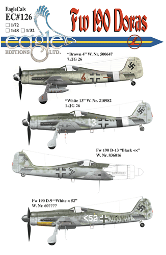EagleCals #83-32 Fw 190 A-5s - Eagle Editions Ltd.