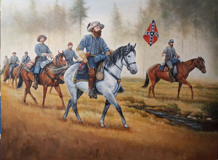 JEB Stuart Painting in progress - Eagle Editions Ltd.